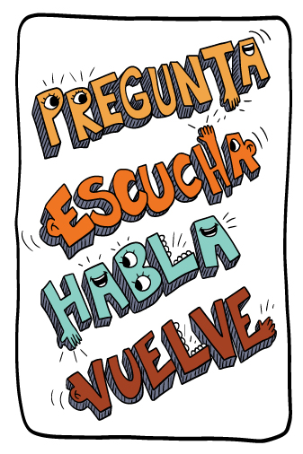 Pregunta, Escucha, Habla, Vuelve | Ask Listen Talk Repeat